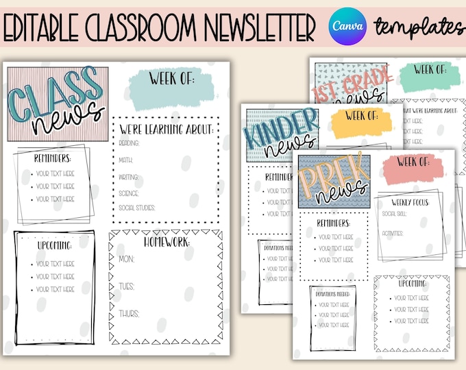 Editable Newsletter Template, Email Newsletter Template | Newsletter ...