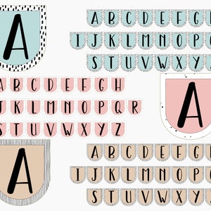 Boho Classroom Banner Letters, Boho Classroom Decor, Bulletin Board ...