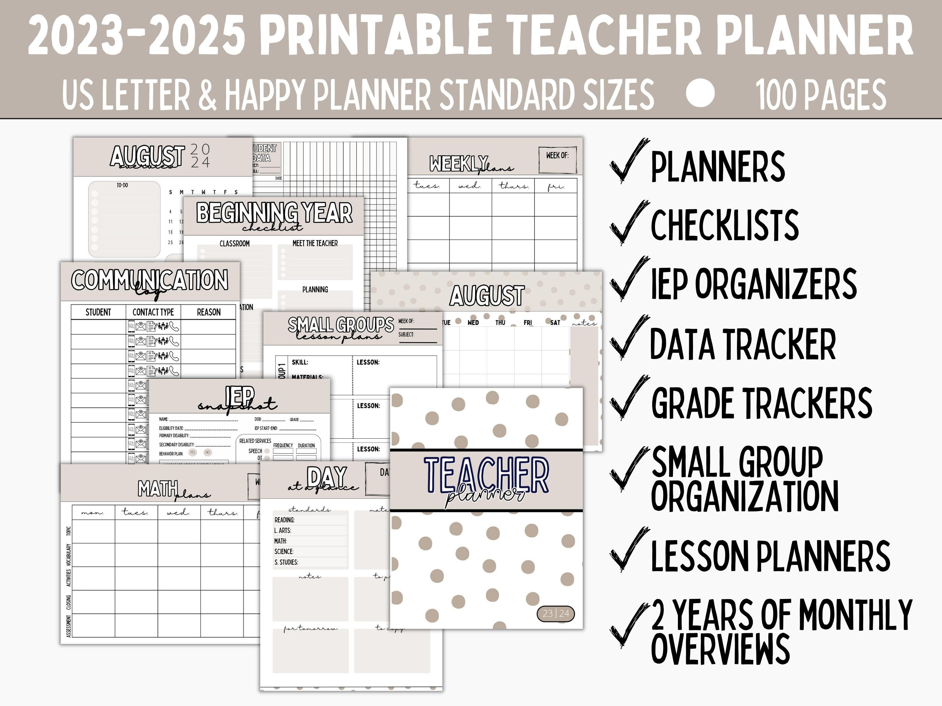 Printable Boho Teacher Planner, Teacher Lesson Planner Organizer, 2023 ...