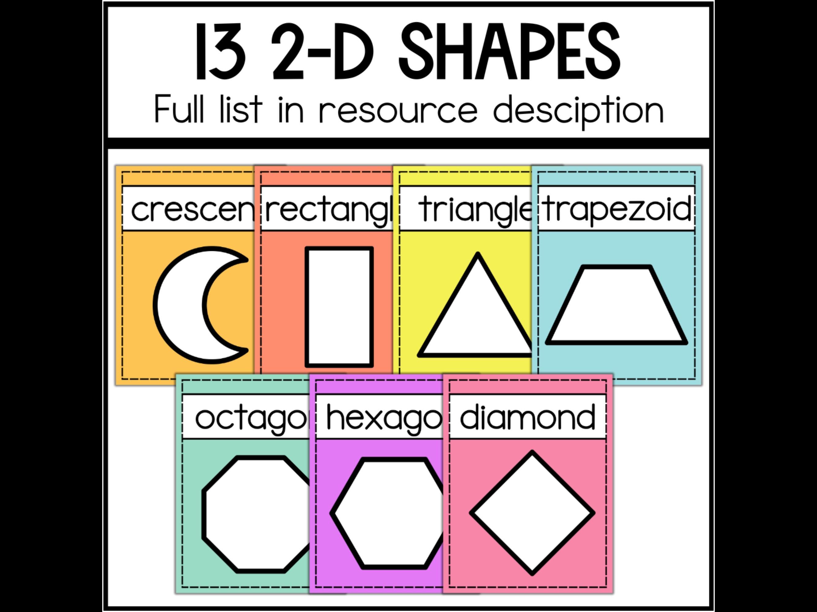 Bright Classroom Decor Reference Posters, Alphabet, Numbers, Colors, 2D ...