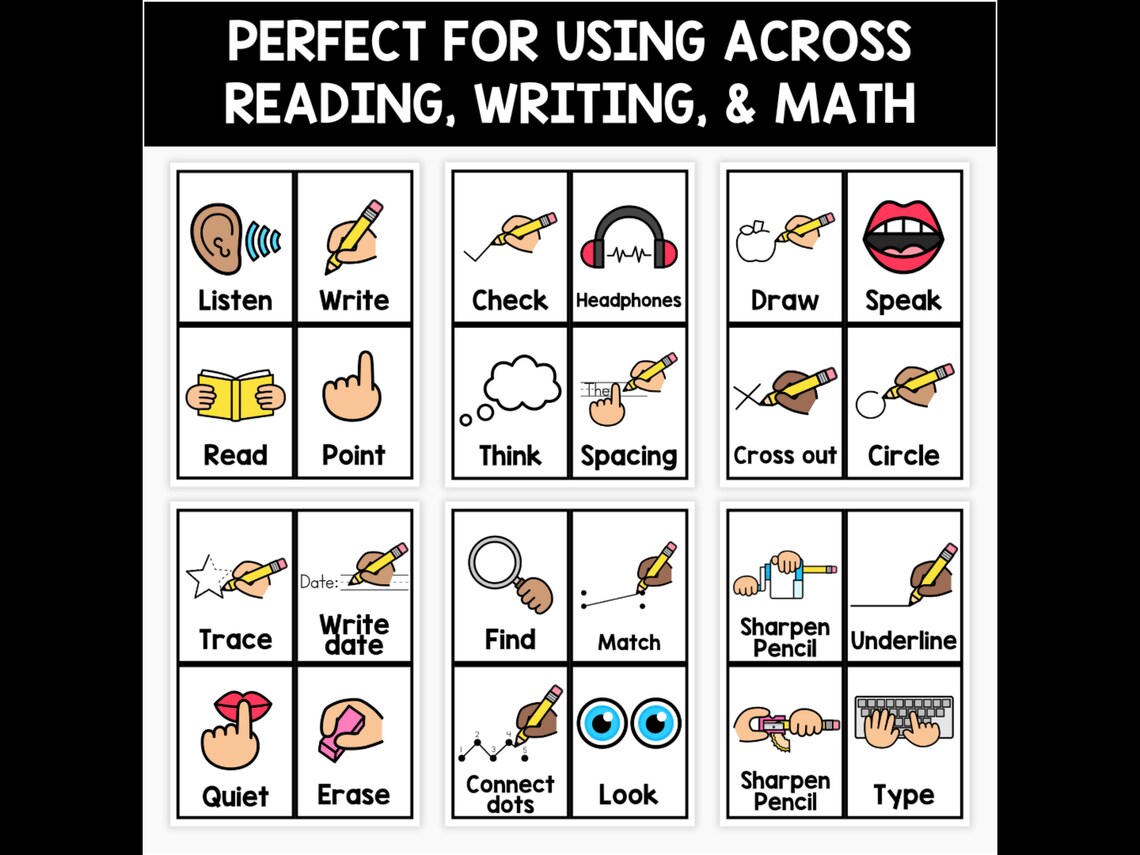 Classroom Instructional Visuals and Labels, Special Education Visuals ...