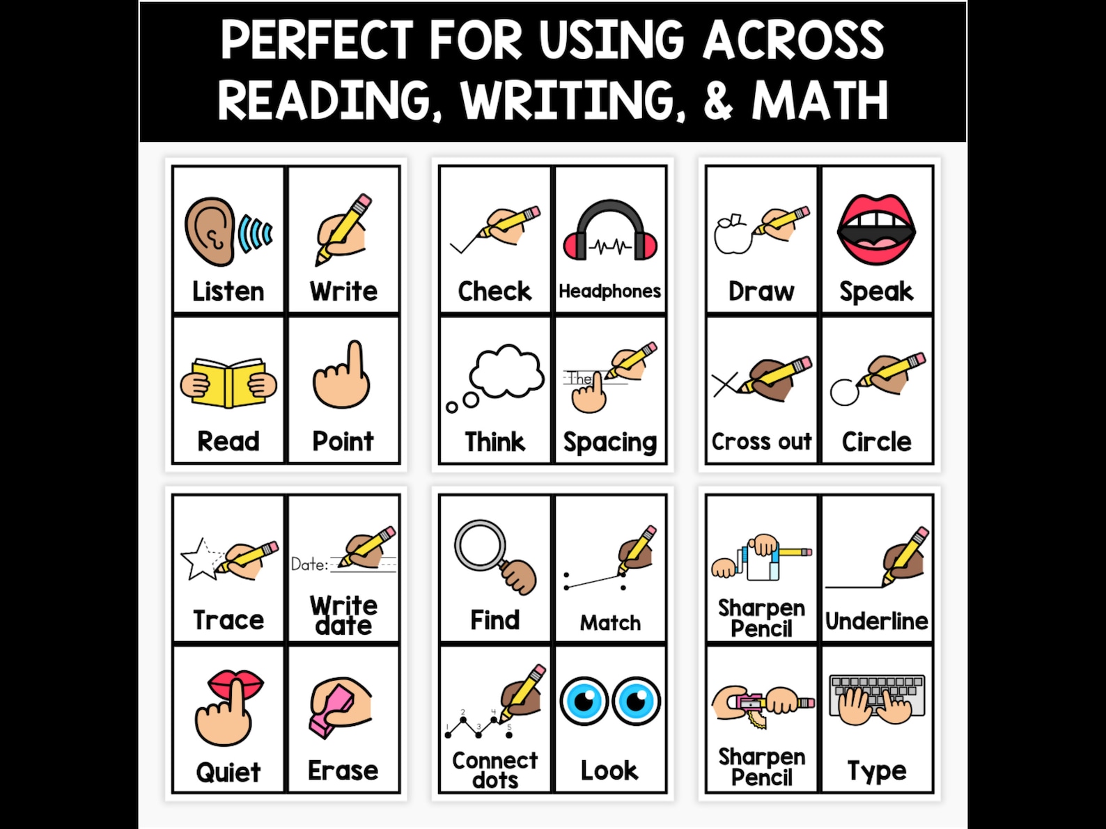 Classroom Instructional Visuals and Labels, Special Education Visuals ...