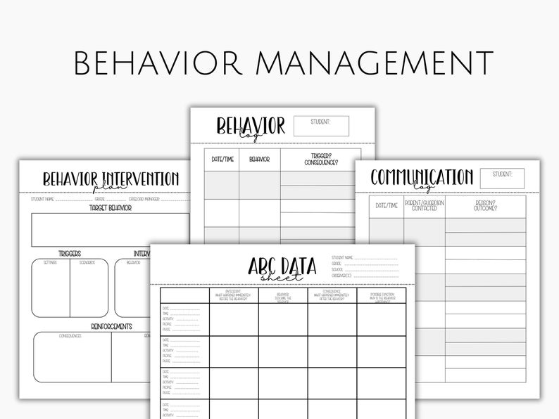 Printable Special Education Caseload Templates, IEP Goal Planning ...