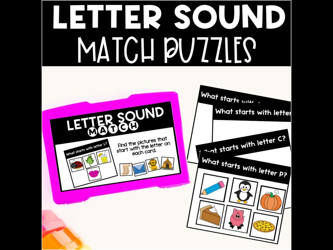 Letter Sound Task Boxes, Alphabet Activities, Prek and Kindergarten ...