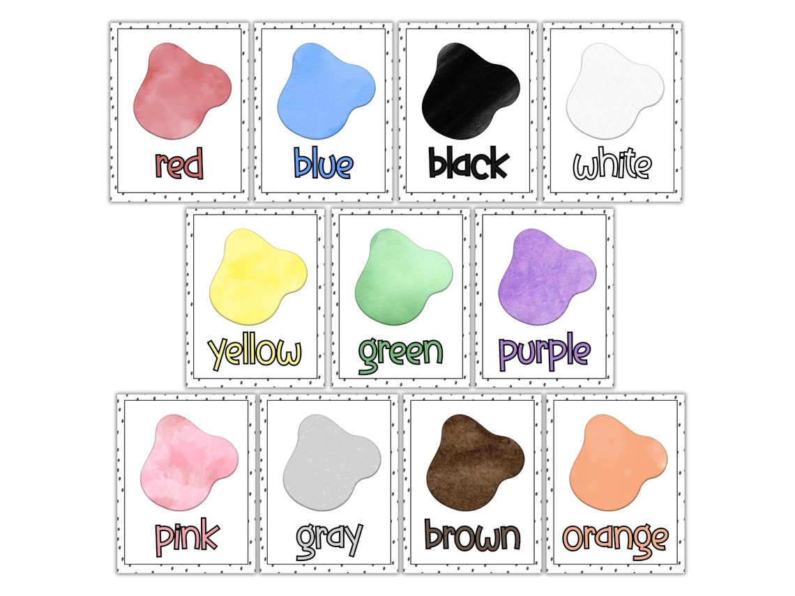 Printable Neutral Color Classroom Decor, Color Classroom Posters ...