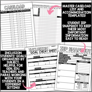Special Education Planner, Self-contained Teacher Binder, IEP Meeting ...