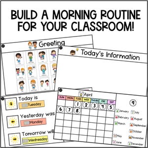 Special Education Morning Meeting, 350+ Moveable Visuals, SPED Daily ...
