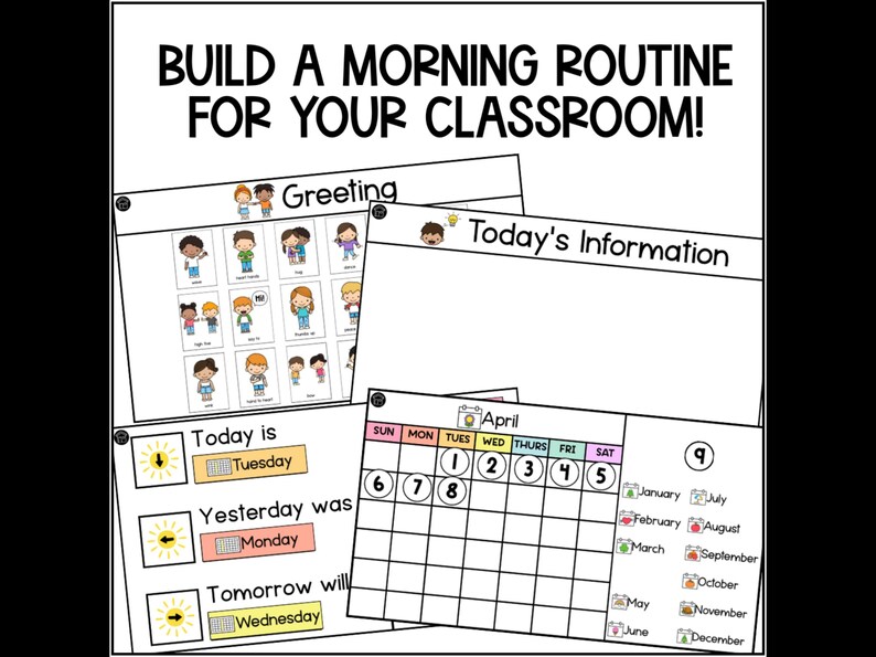 Special Education Morning Meeting, 350+ Moveable Visuals, SPED Daily ...