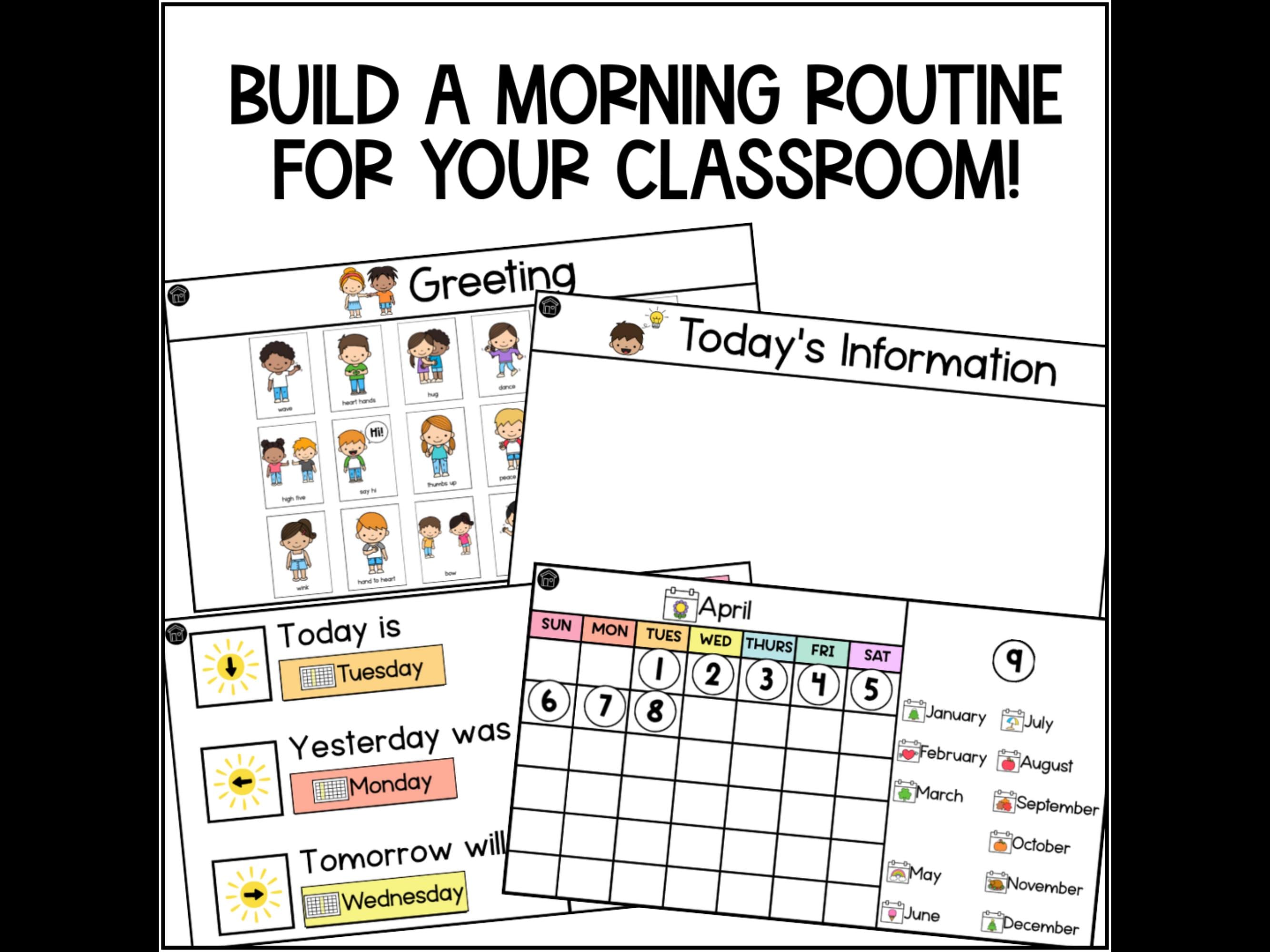 Special Education Morning Meeting, 350+ Moveable Visuals, SPED Daily ...