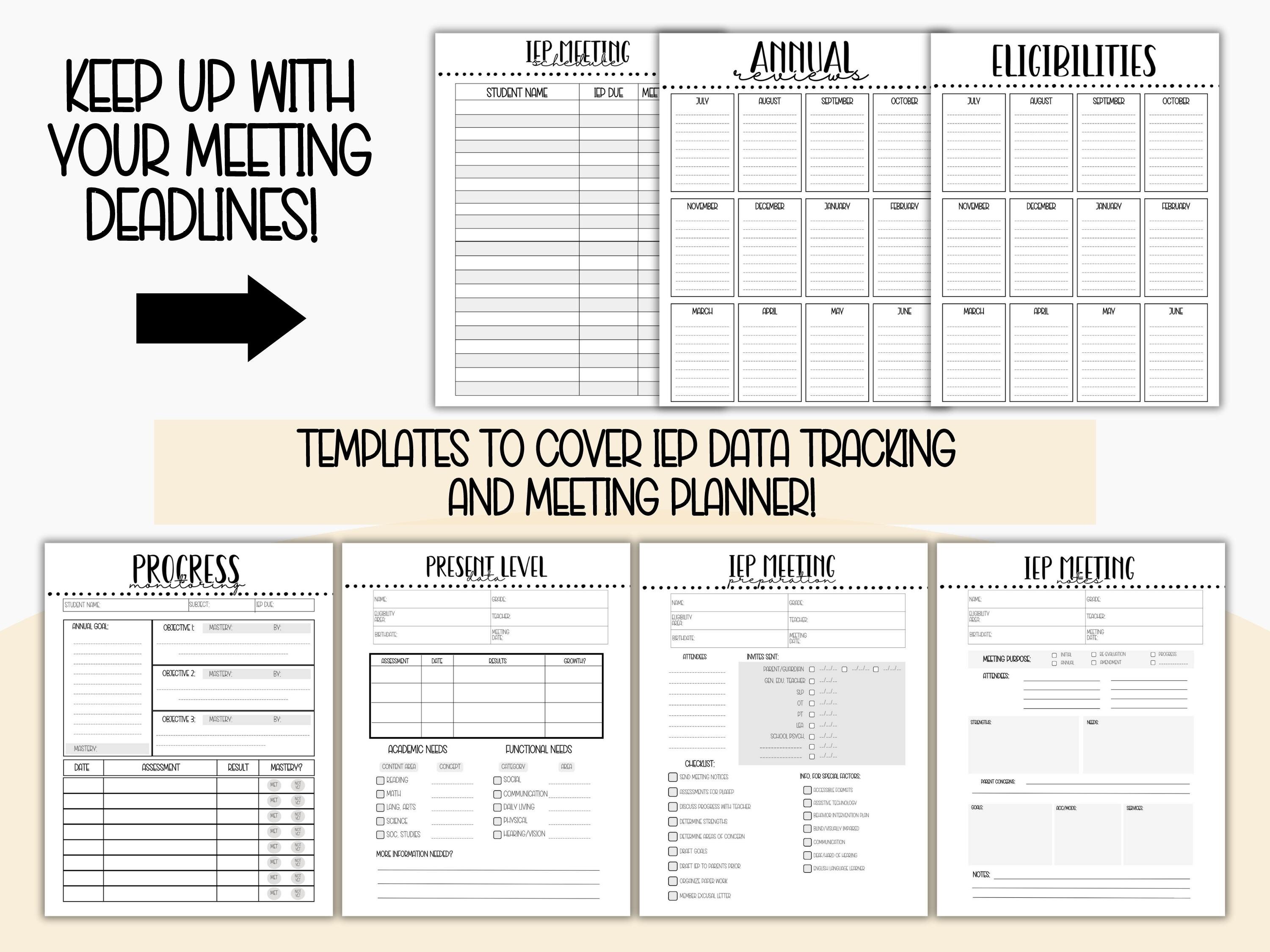 Self Contained Special Education Planner, Editable Teacher Planner, IEP ...