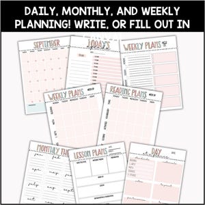Editable Self Contained Special Education Planner, Editable Boho ...