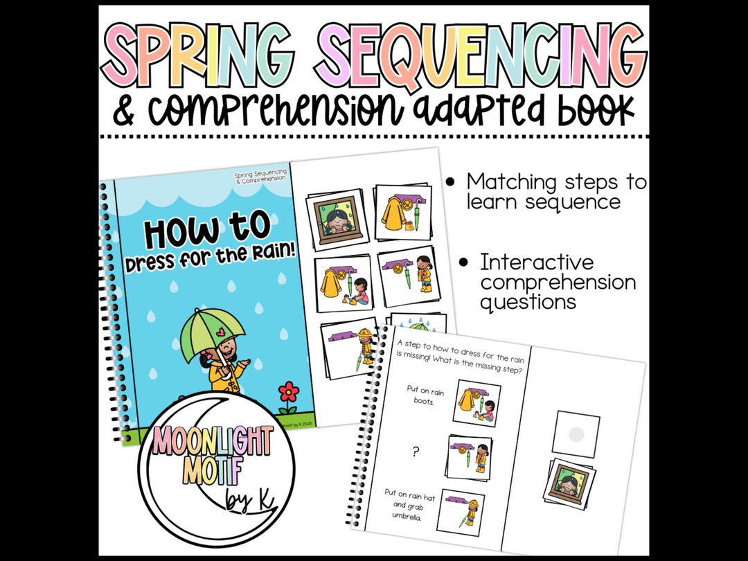 Spring How to Dress for the Rain Adapted Book, Sequencing and Reading ...