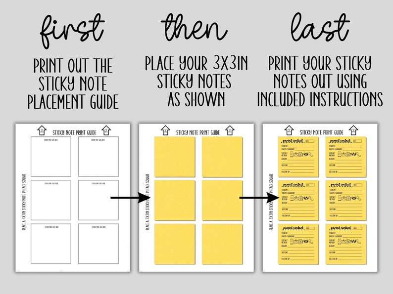 Printable Special Education Sticky Notes, IEP Meeting Prep, Behavior ...