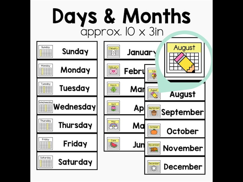 Morning Meeting Flip Calendar for Special Education, AAC Visual ...