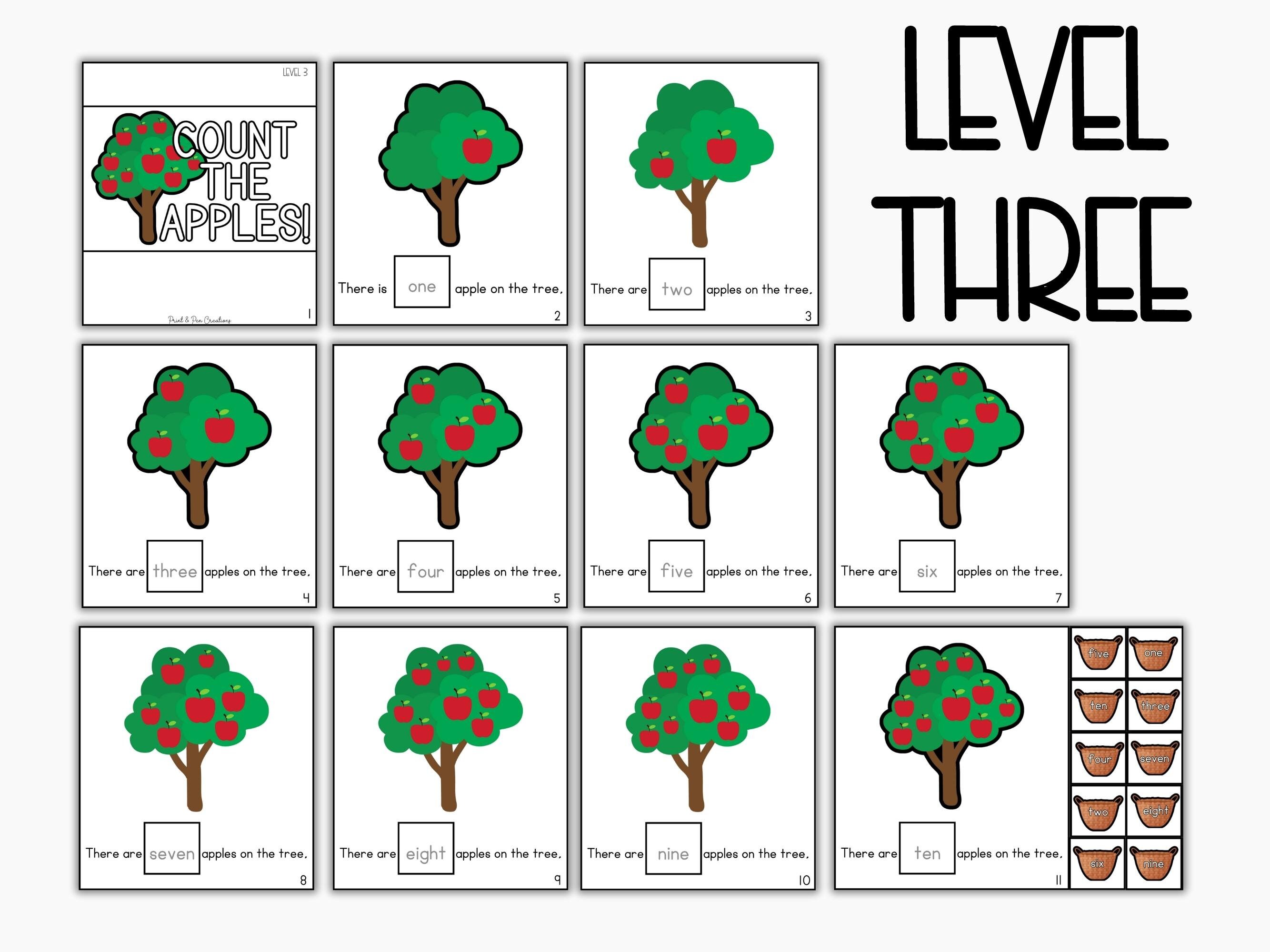 Counting and Number Identification Adapted Book, Special Education ...