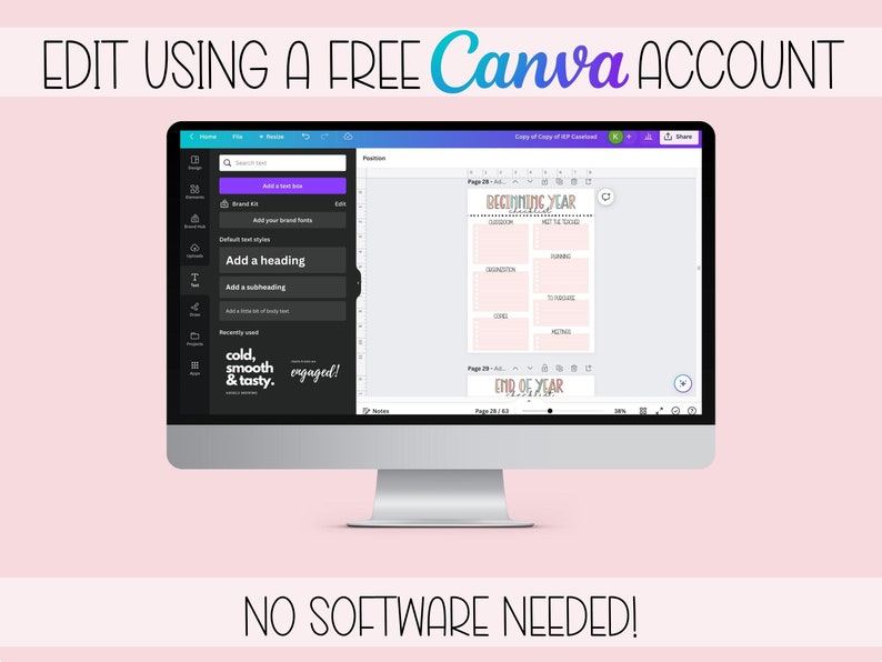 Self Contained Special Education Planner, Editable Terrazzo Teacher ...