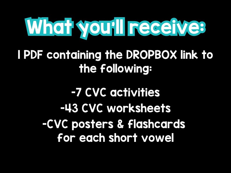 CVC Word Activities Short Vowel Centers Phonics Games for - Etsy