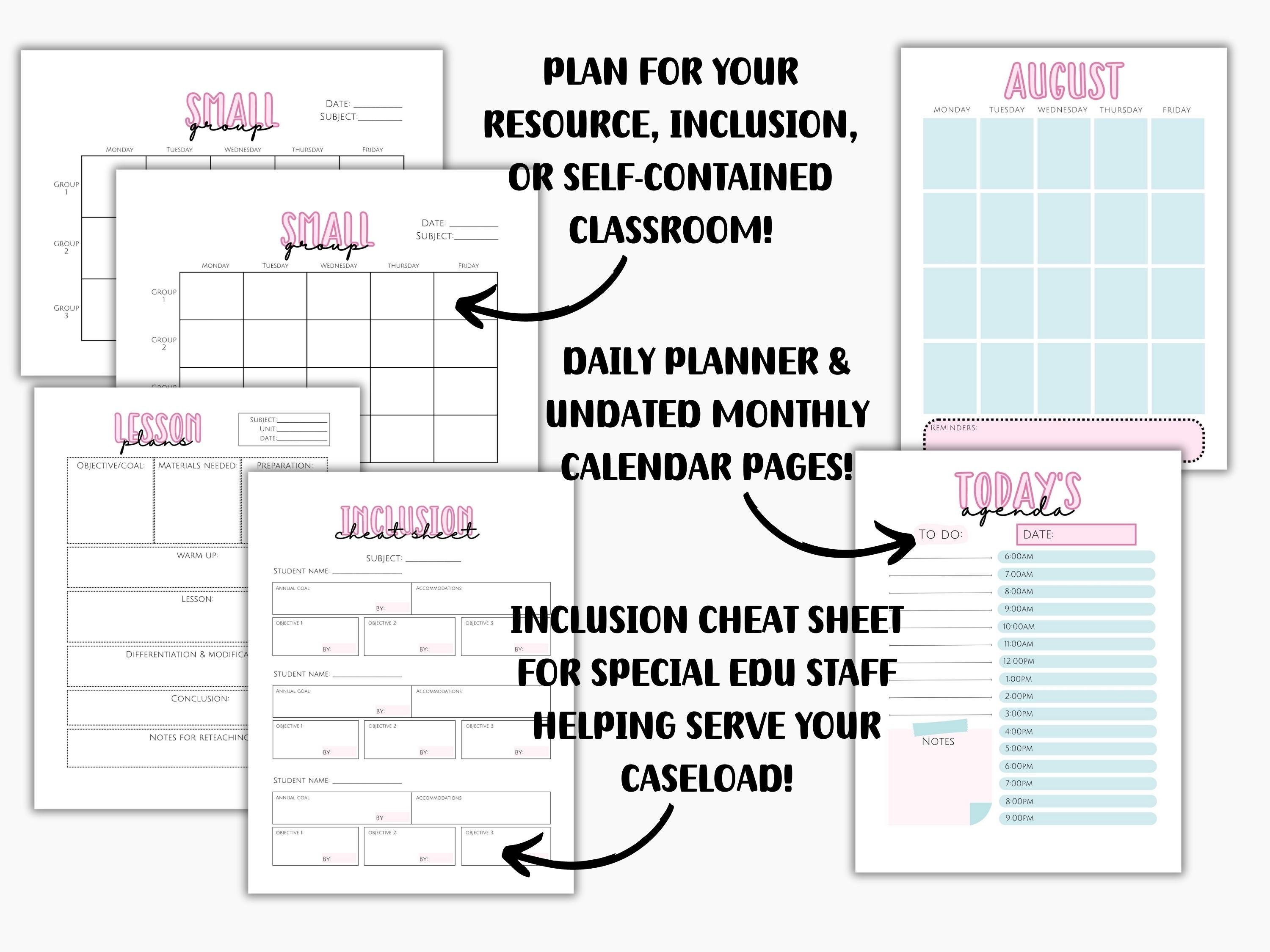 Editable Special Education Planner Binder, Caseload Canva Templates ...