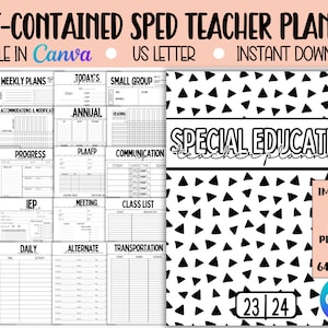 Self Contained Special Education Planner Editable Boho - Etsy