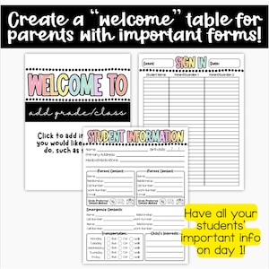 Editable Meet the Teacher Templates, Back to School Teacher Prep, Open ...