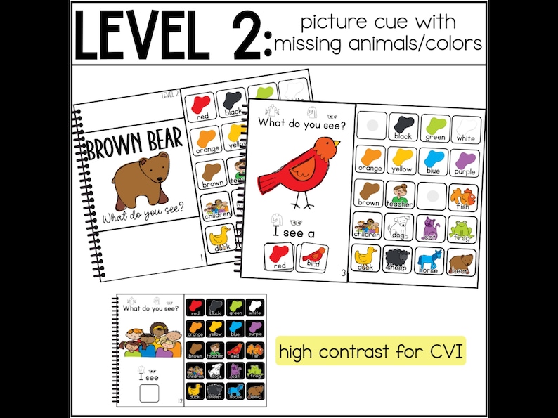 Printable Adapted Brown Bear Book, Special Education, Visually Impaired ...