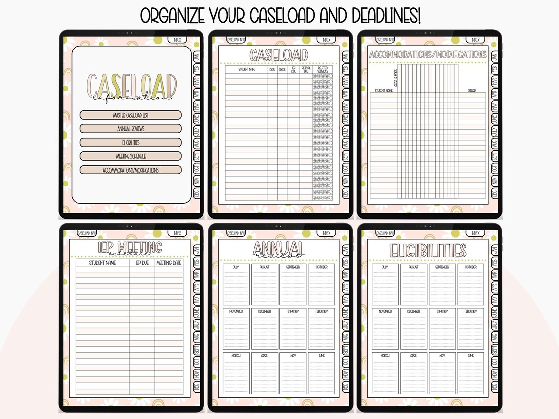 Digital SELF CONTAINED Rainbow Special Education Planner - Etsy