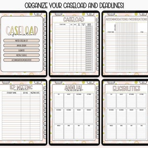 Digital SELF CONTAINED Rainbow Special Education Planner, Caseload and ...