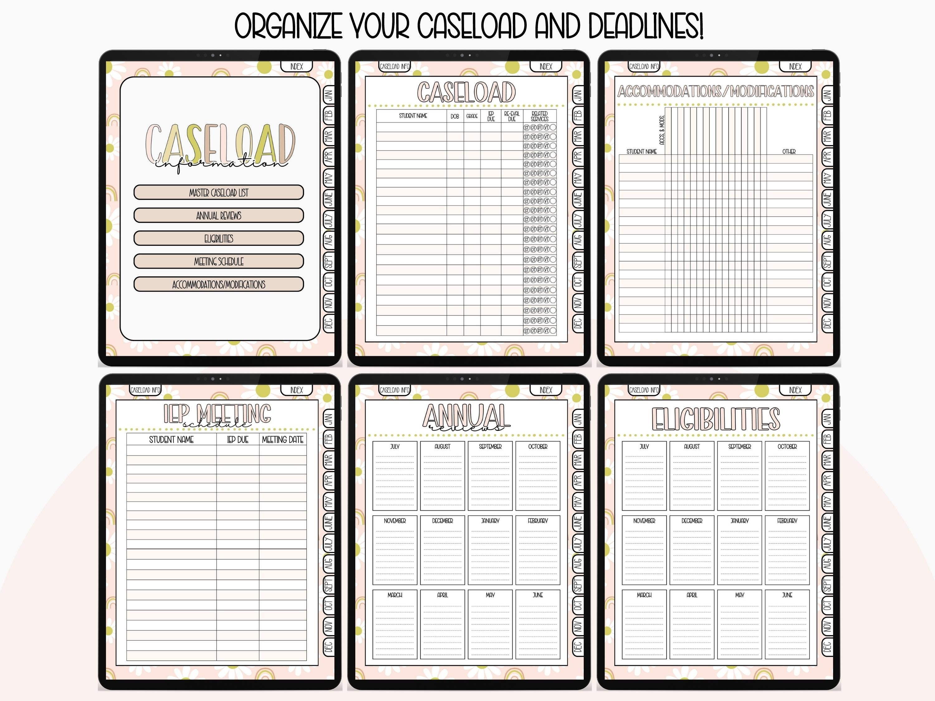 Digital SELF CONTAINED Rainbow Special Education Planner - Etsy