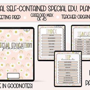 Digital SELF CONTAINED Rainbow Special Education Planner - Etsy