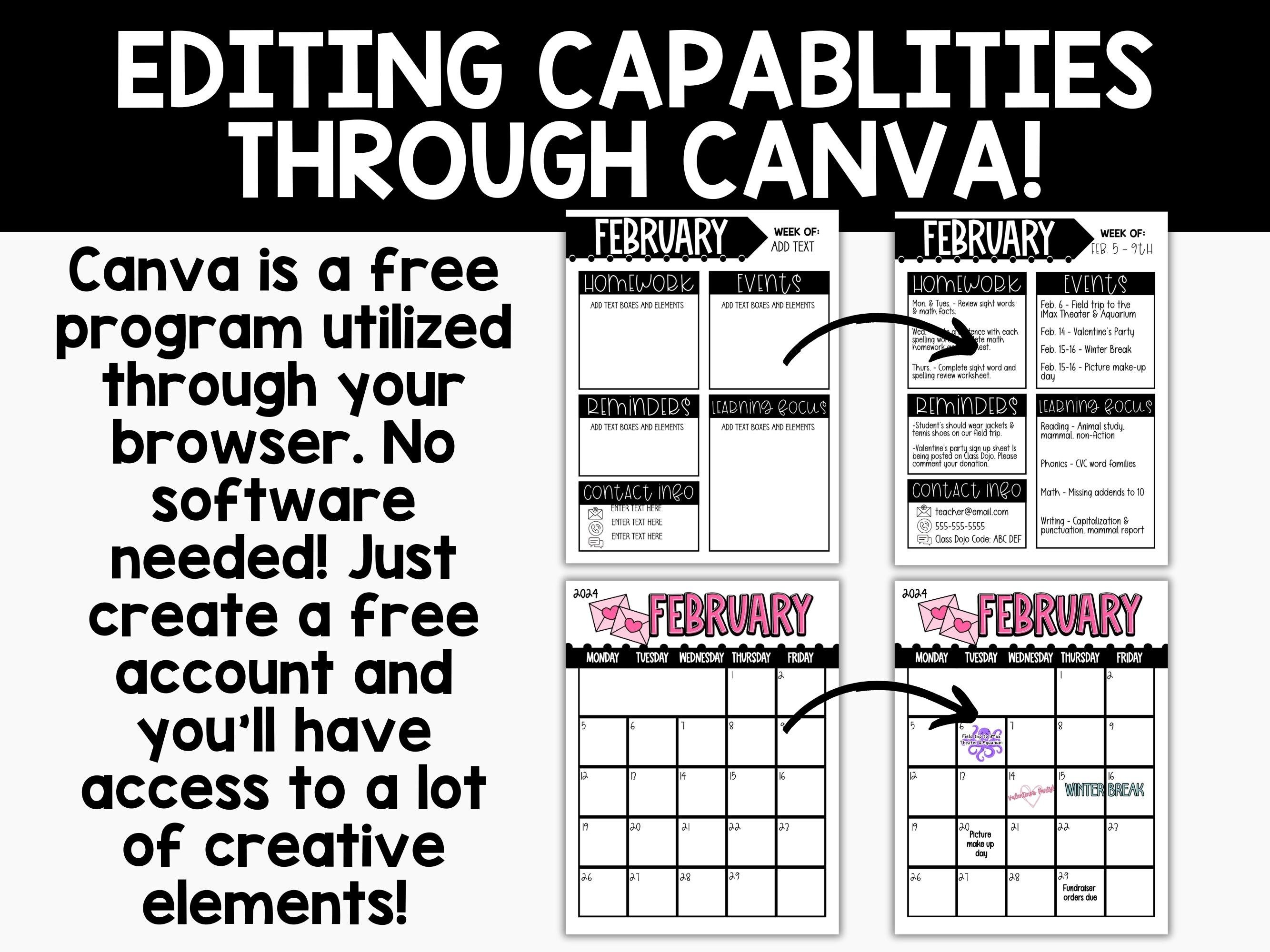 Editable Take Home Folder Canva Templates, Student Homework Folder ...