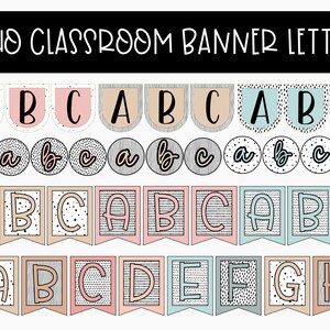 Boho Classroom Banner Letters, Boho Classroom Decor, Bulletin Board ...