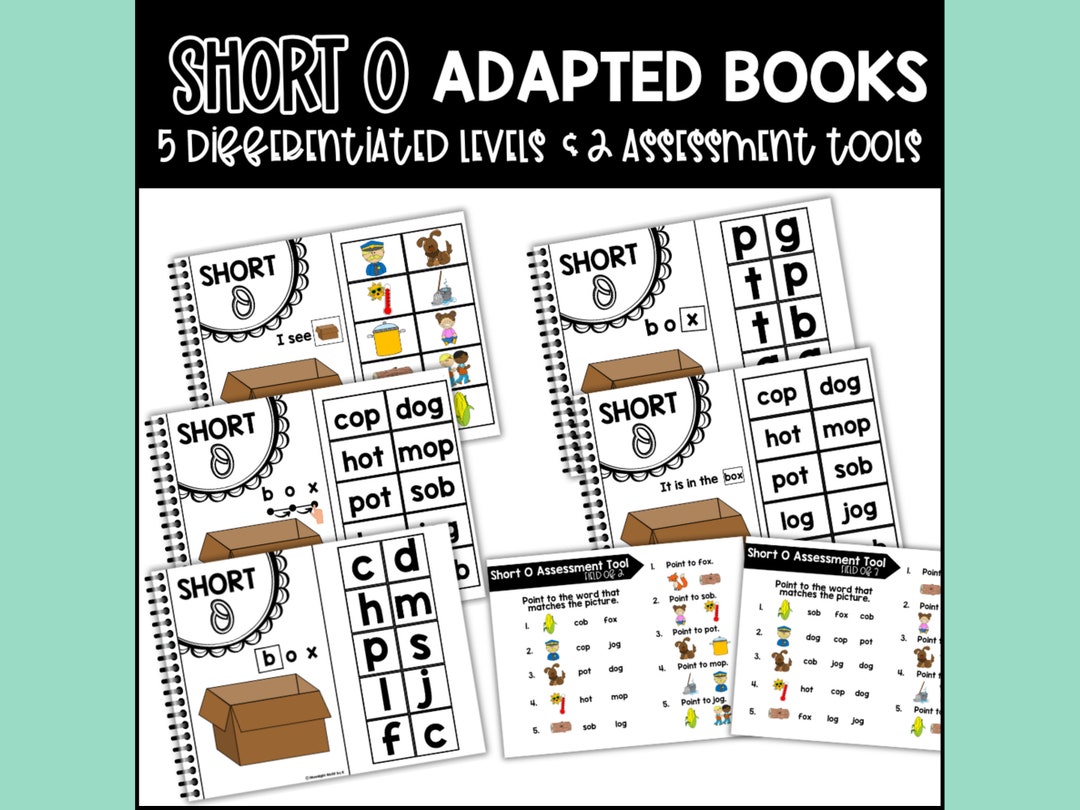 Short O Adapted Books, CVC Adapted Books, Special Education Skill ...