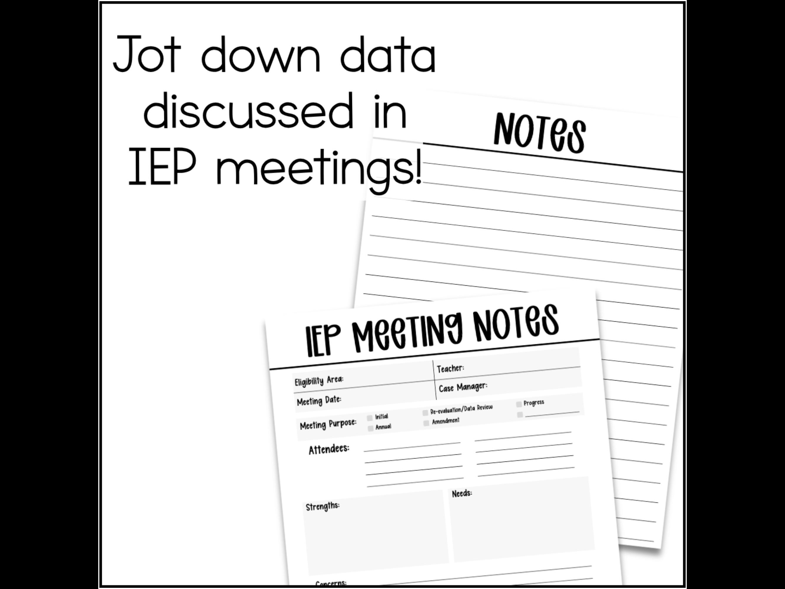 Parent IEP Binder Printable, Special Education Organizer, Iep Meeting ...