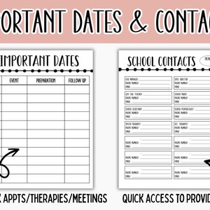Editable Parent IEP Binder, Printable IEP Meeting Tracker, Editable ...