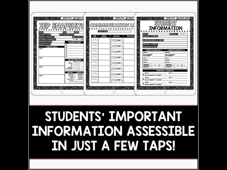 Digital Special Education Notebook, Student Data Tracking Portfolio ...