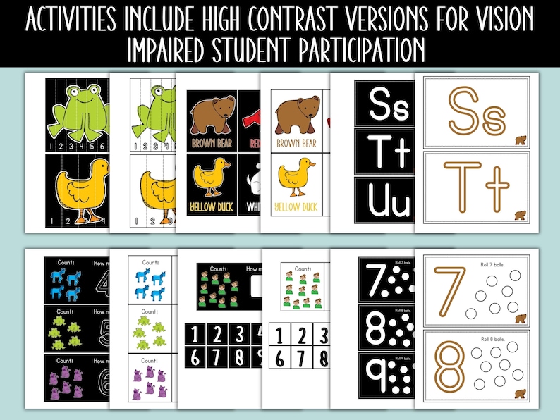 Printable Adapted Brown Bear Activities, Adapted Brown Bear Book ...