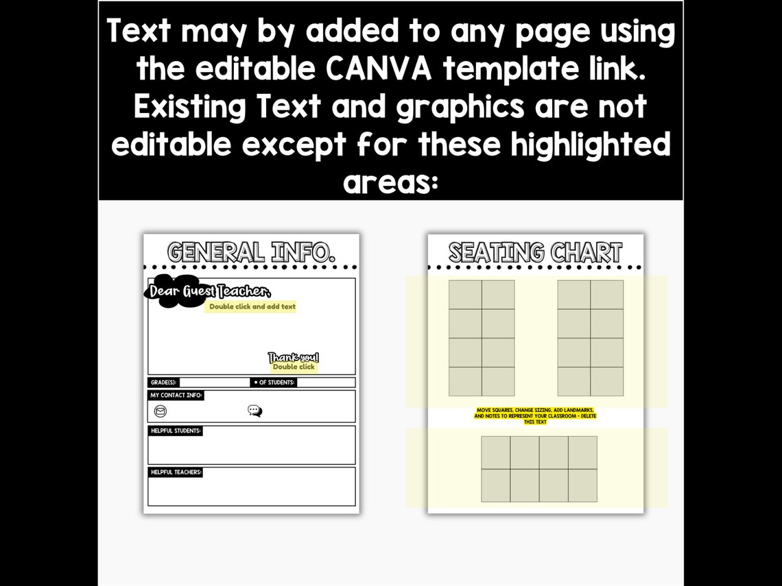 Editable Special Education Sub Binder ADD-ON, Printable Sped Maternity ...