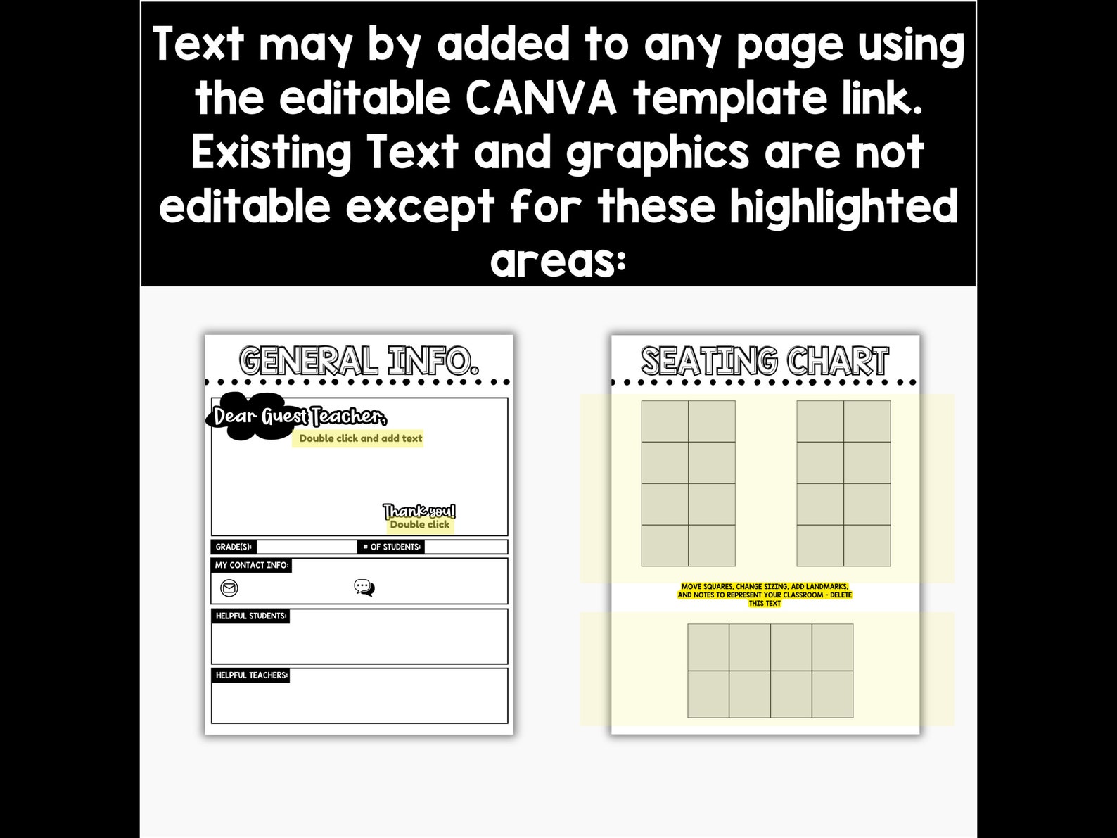 Editable Special Education Sub Binder ADD-ON, Printable Sped Maternity ...