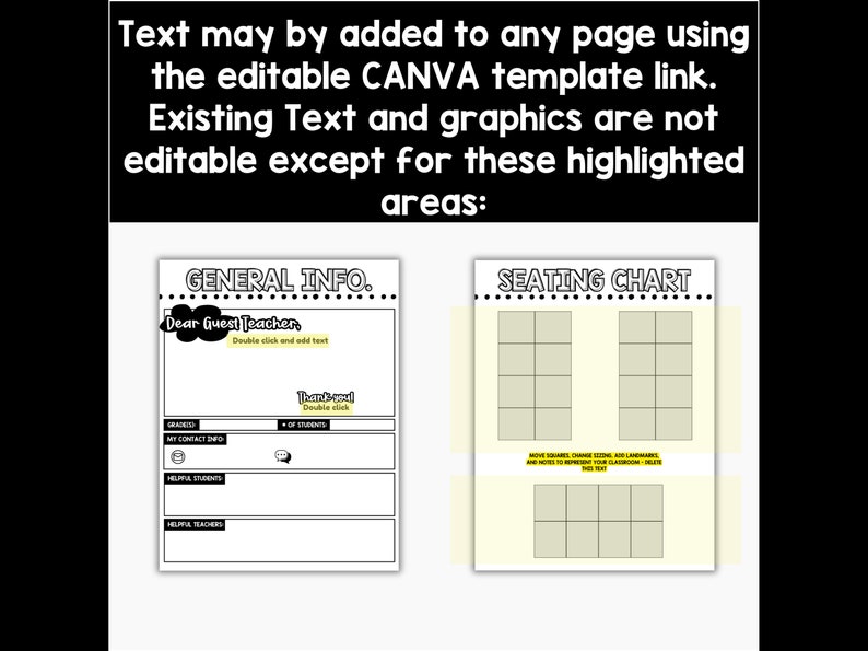 Editable Special Education Sub Binder ADD-ON, Printable Sped Maternity ...