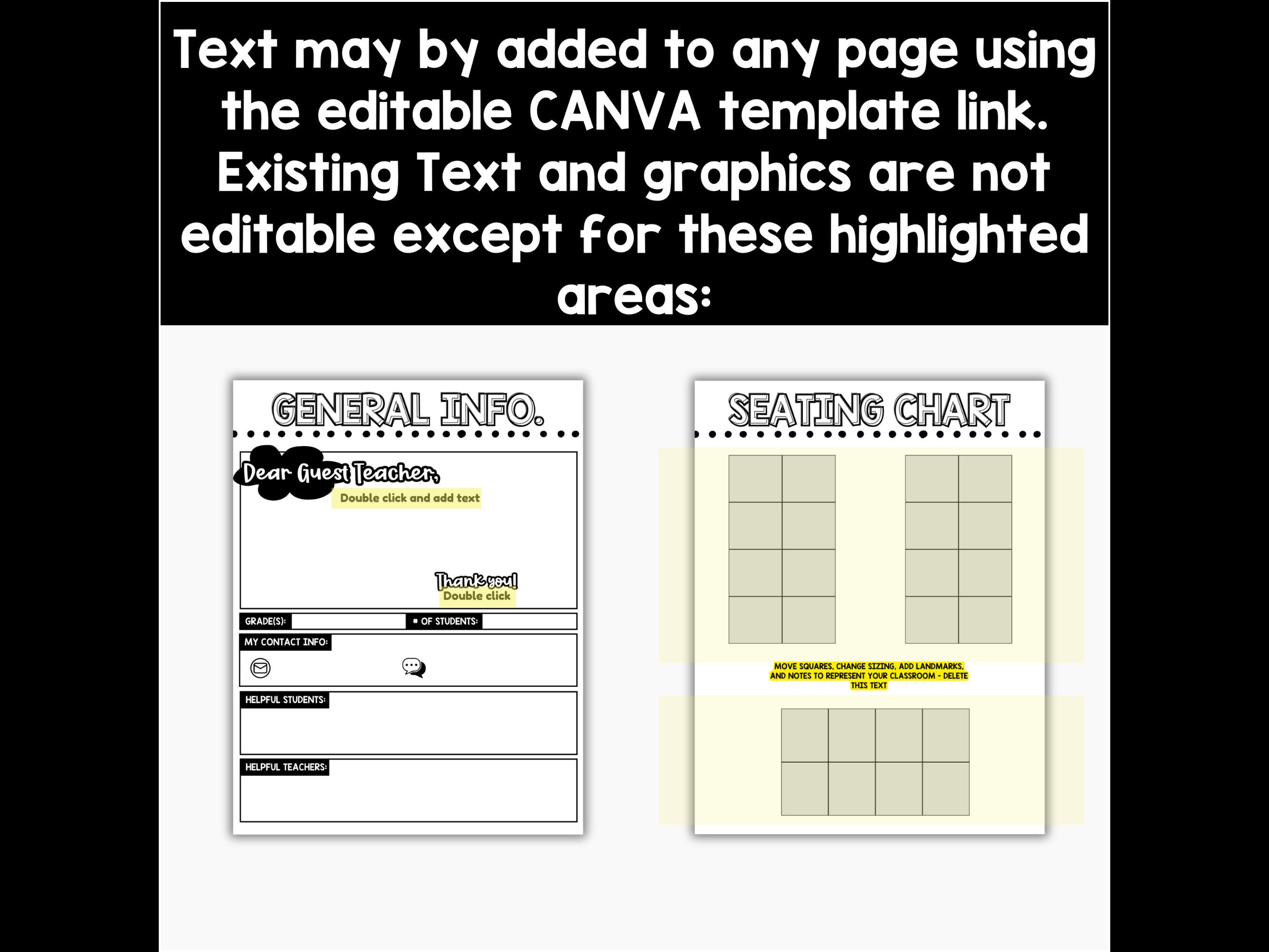 Editable Special Education Sub Binder ADD-ON, Printable Sped Maternity ...