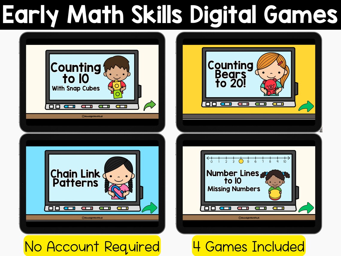 Early Math Skills Learning Games, Digital Kindergarten Math Games ...