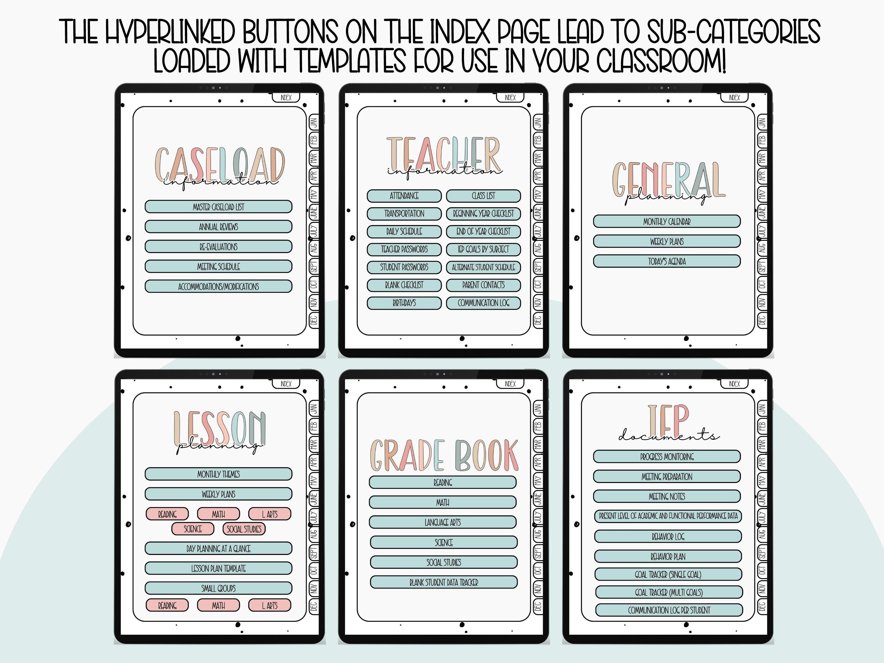 Digital SELF CONTAINED Boho Special Education Planner - Etsy