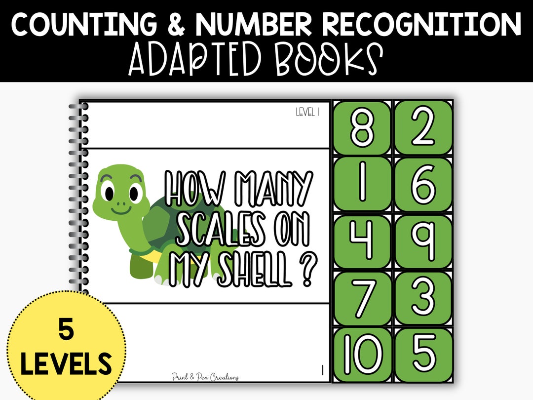 Counting and Number Identification Adapted Book, Special Education ...