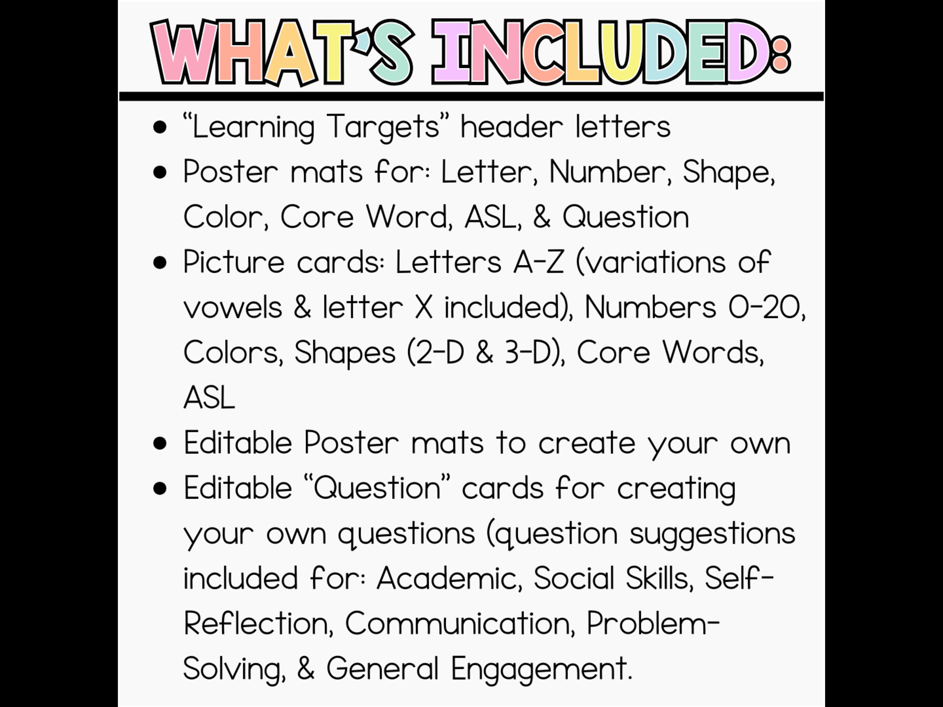 Special Education Learning Target Focus Wall, Prek Focus Wall Kit ...