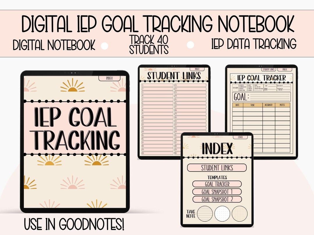 Digital IEP Goal Tracker IEP Goal Planner Iep Goal Tracker - Etsy