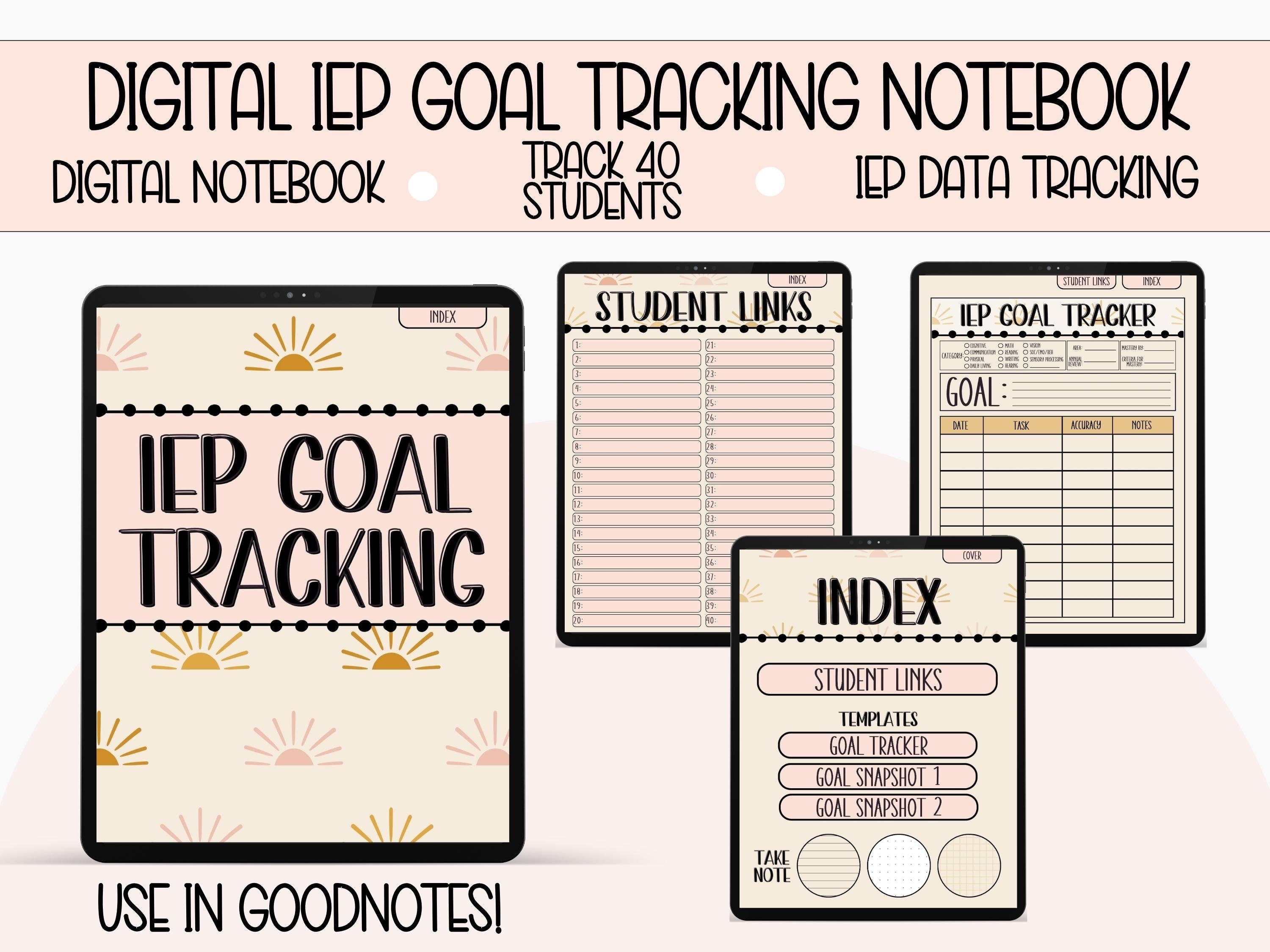 Digital IEP Goal Tracker IEP Goal Planner Iep Goal Tracker - Etsy