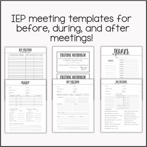 Editable IEP Meeting Planner Templates, Canva Templates, Printable ...
