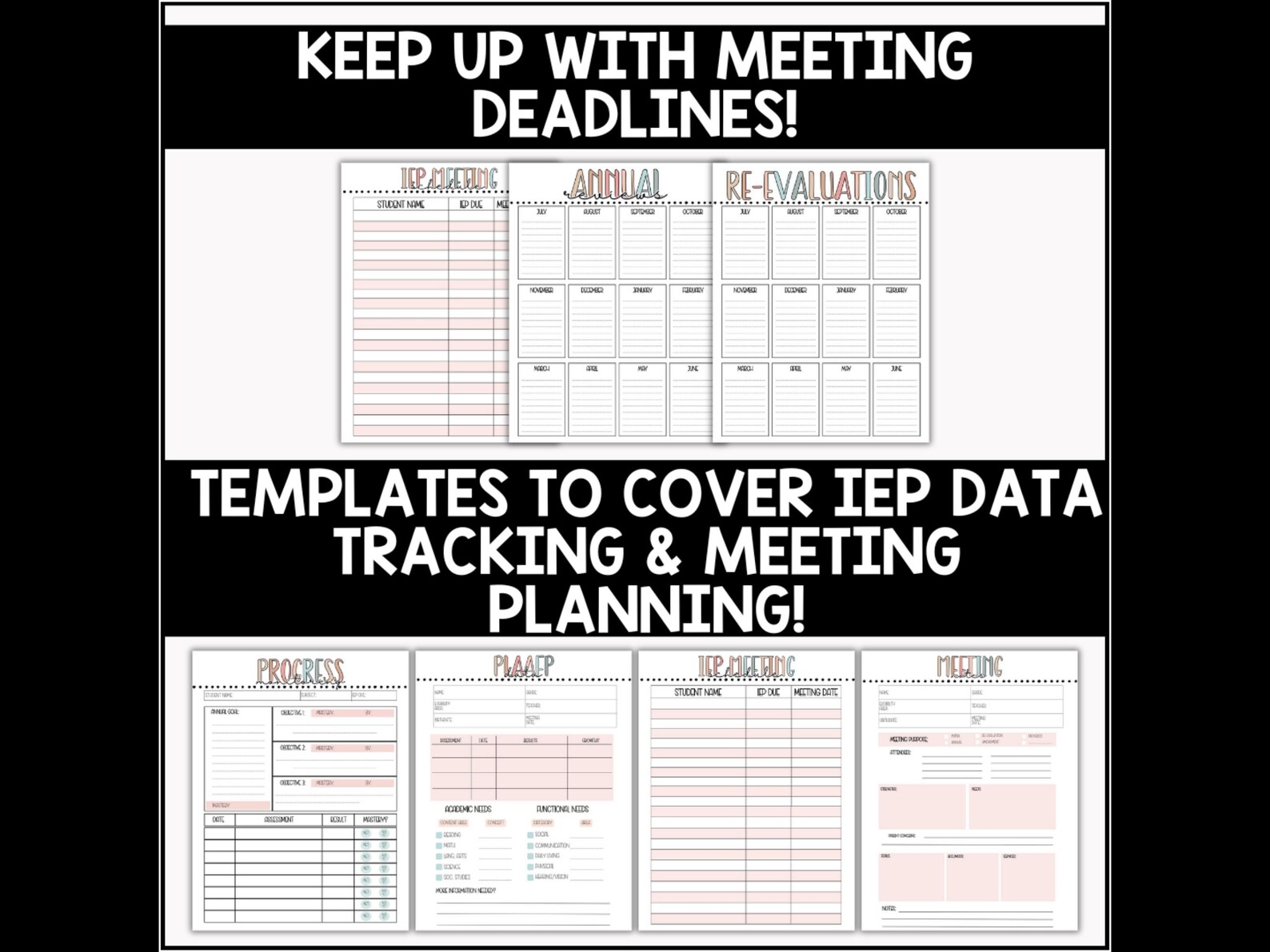 Editable Self Contained Special Education Planner, Editable Boho ...