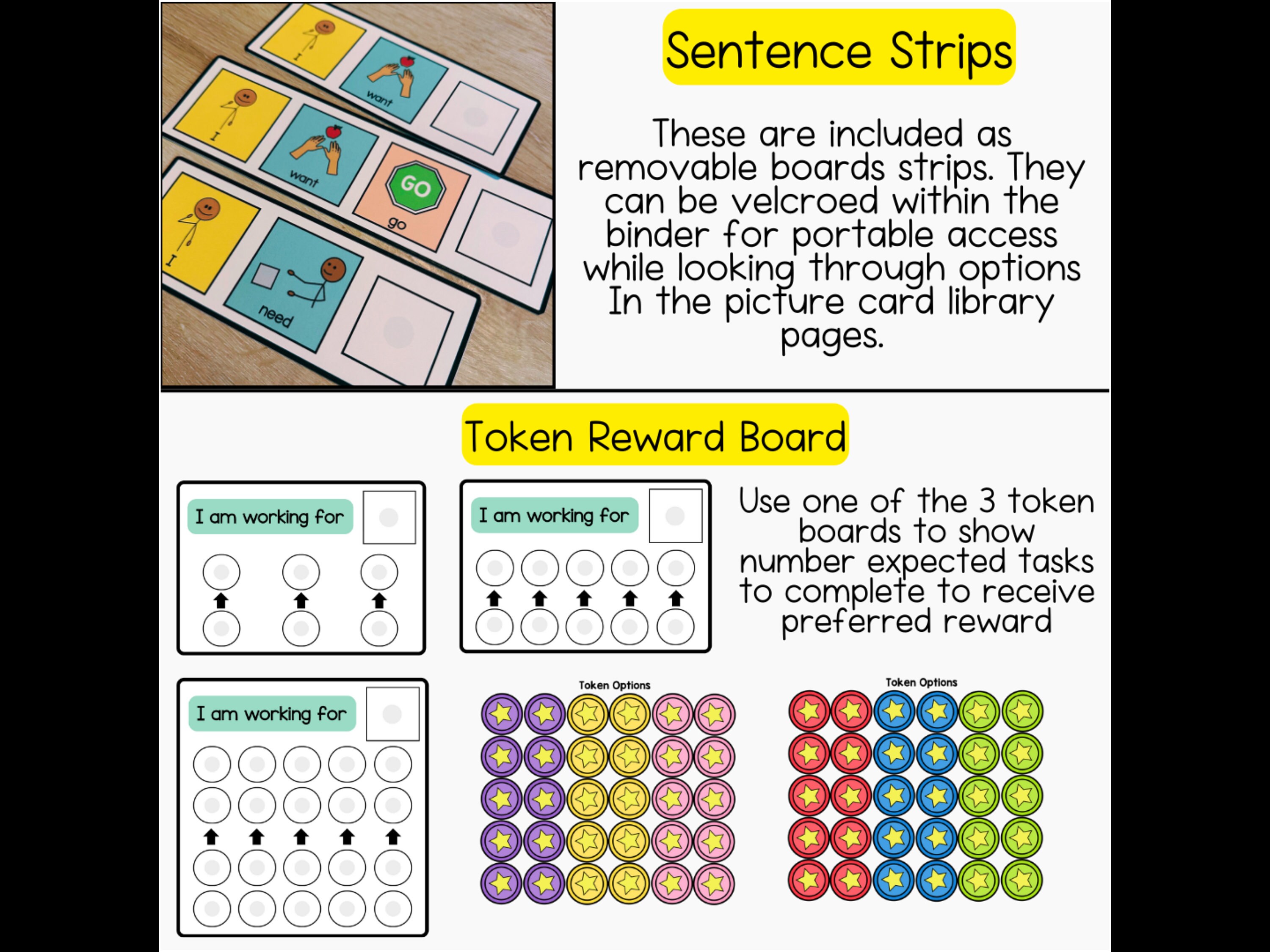 Visual Communication Book for Non-verbal, Choice Board Binder, Visual ...