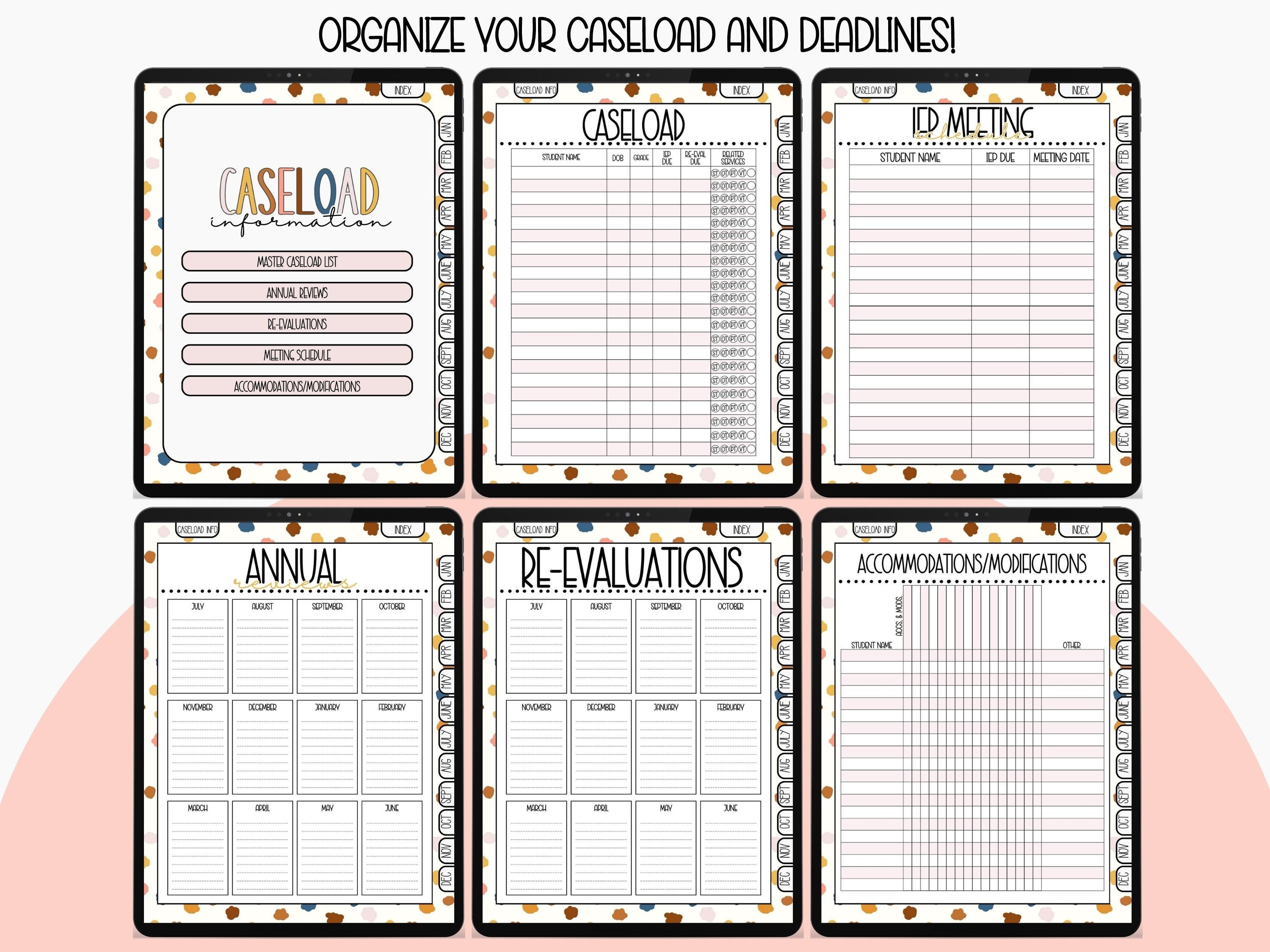 Digital SELF CONTAINED Boho Special Education Planner, Caseload ...